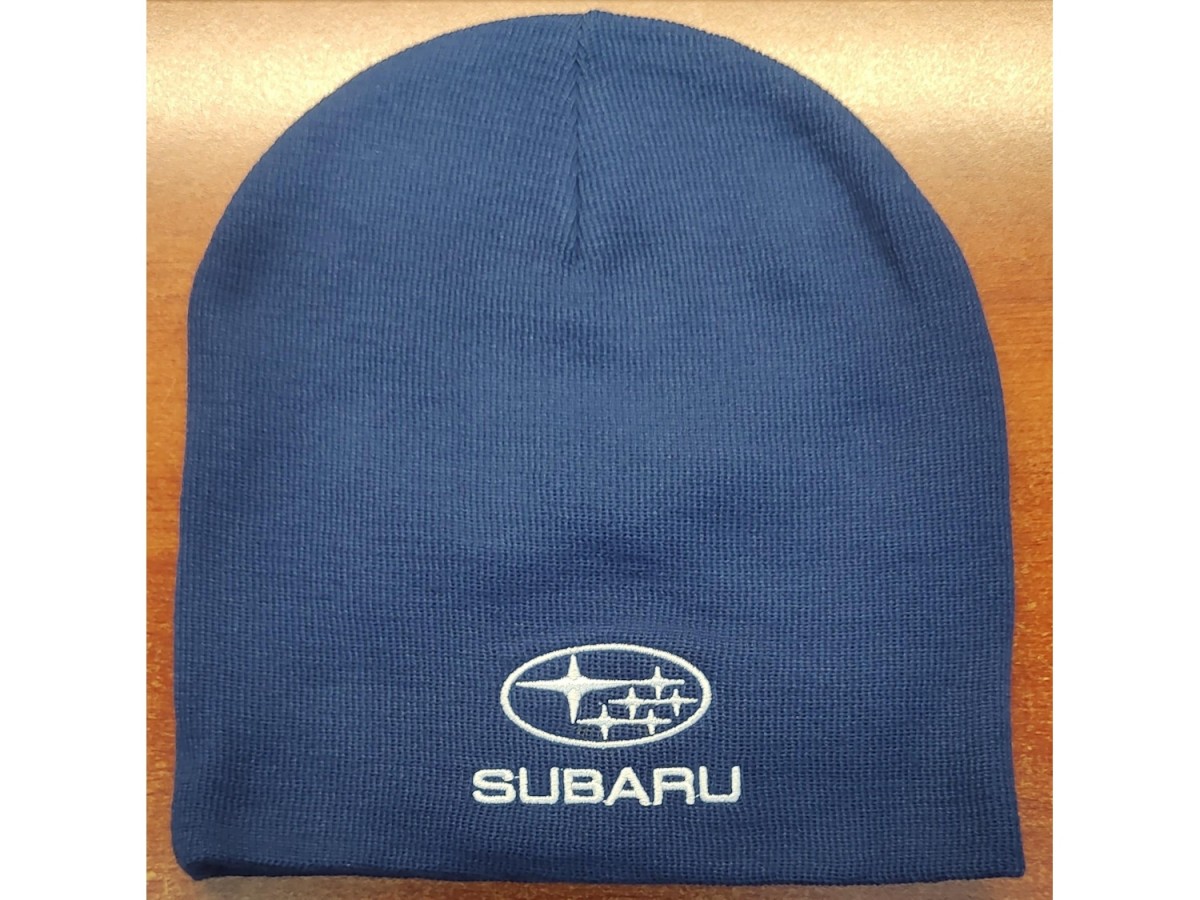 Subaru Knit Hat Dark Blue With Subaru Logo - 9827826DB | Subaru Parts Pros