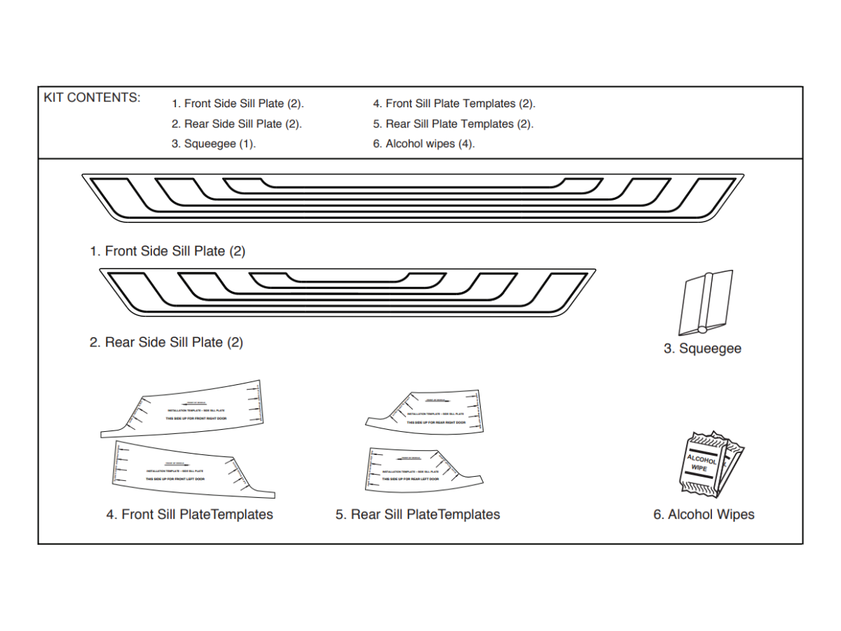 Subaru Side Sill Plates Kit Of Four For Front And Rear - E101SXC000 ...