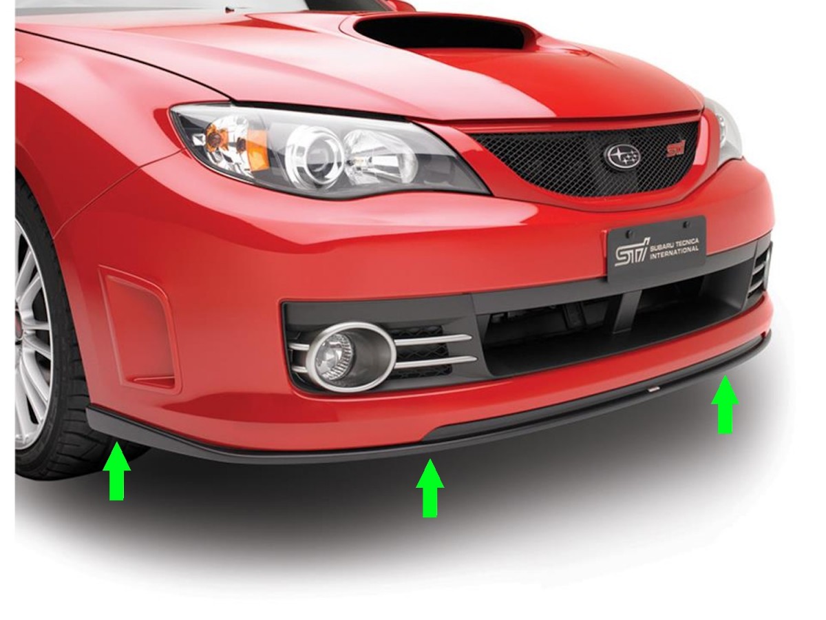Subaru Front Lip Spoiler Black With STI Logo - E2410FJ100 | Subaru ...