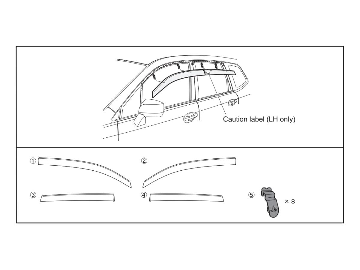 Subaru Deflector - Side Window Visors - F0010SG600 | Subaru Parts Pros