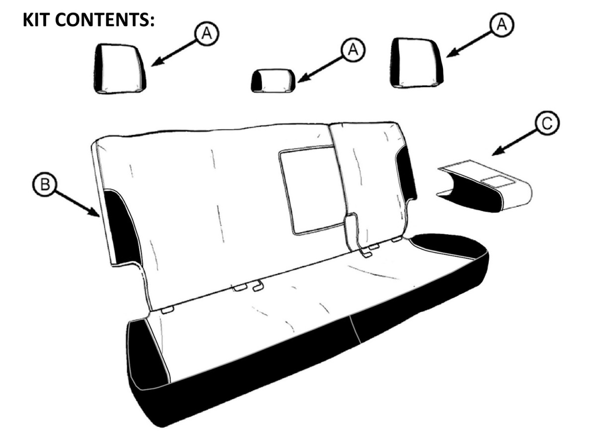 Subaru Rear Row Seat Cover With Forester Logo For Vehicles With Armrest ...