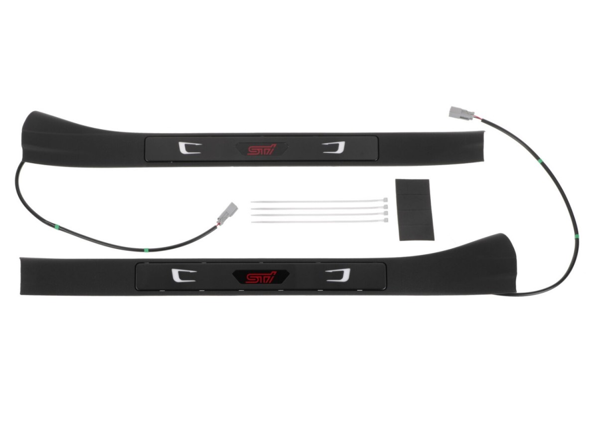 Subaru Illuminated Side Sill Plates Set Of Two For Front Doors With Red ...