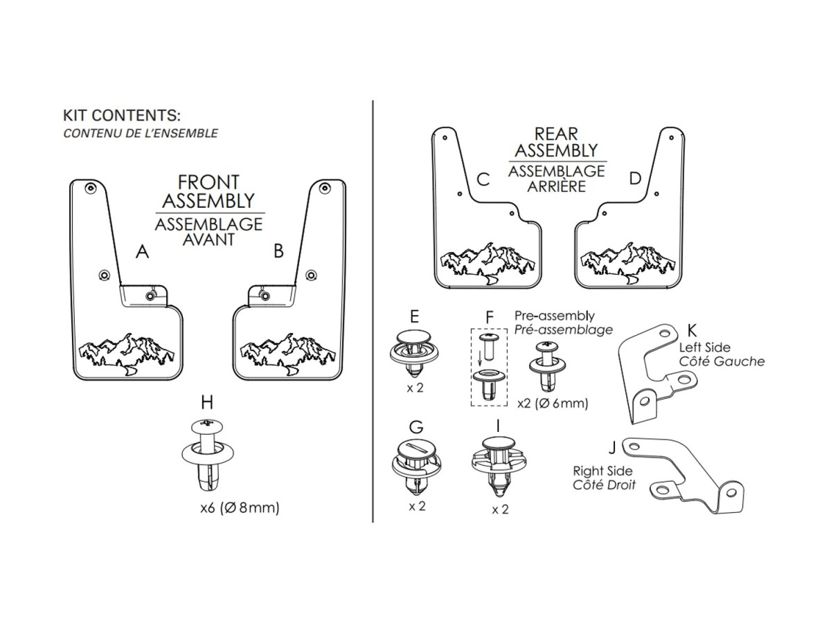 Subaru Mud Flaps Kit Of Four For Front And Rear Wilderness Edition ...