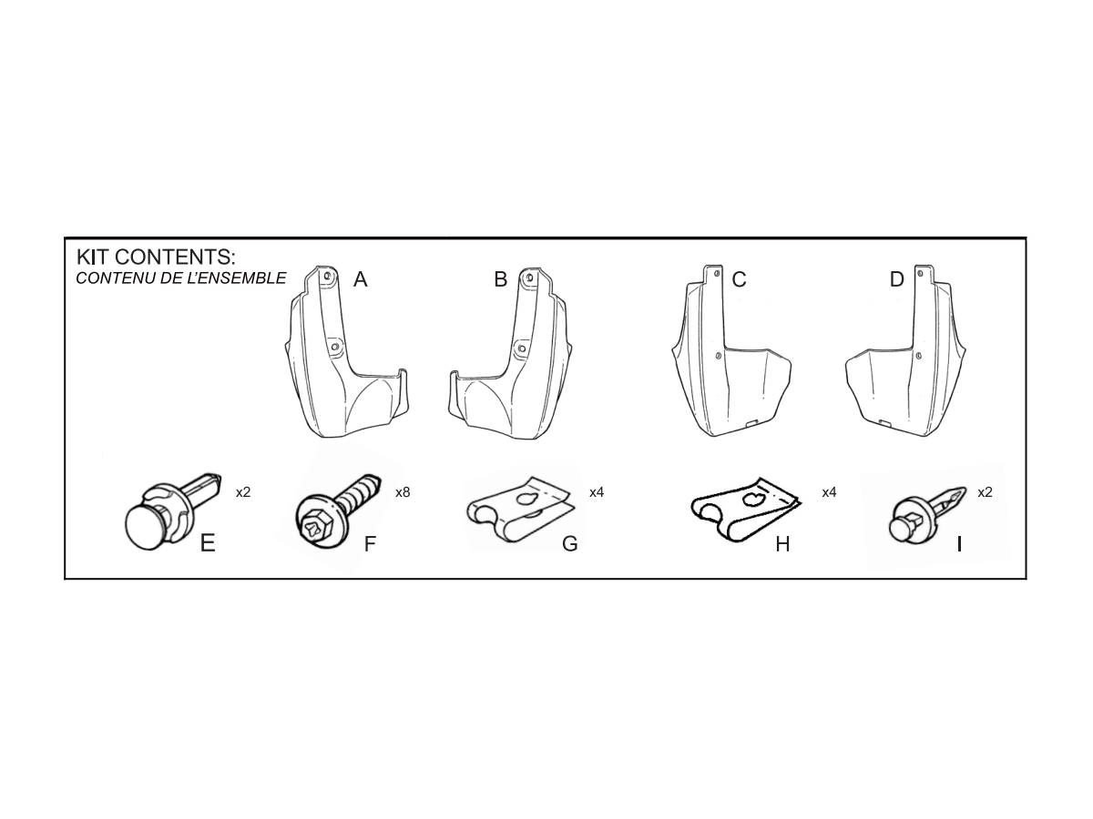Subaru Splash Guard Kit - Non-Sport - J101SFL600 | Subaru Parts Pros