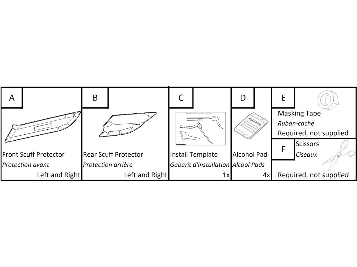 Subaru Door Scuff Protectors Kit Of Four For Front And Rear Doors ...