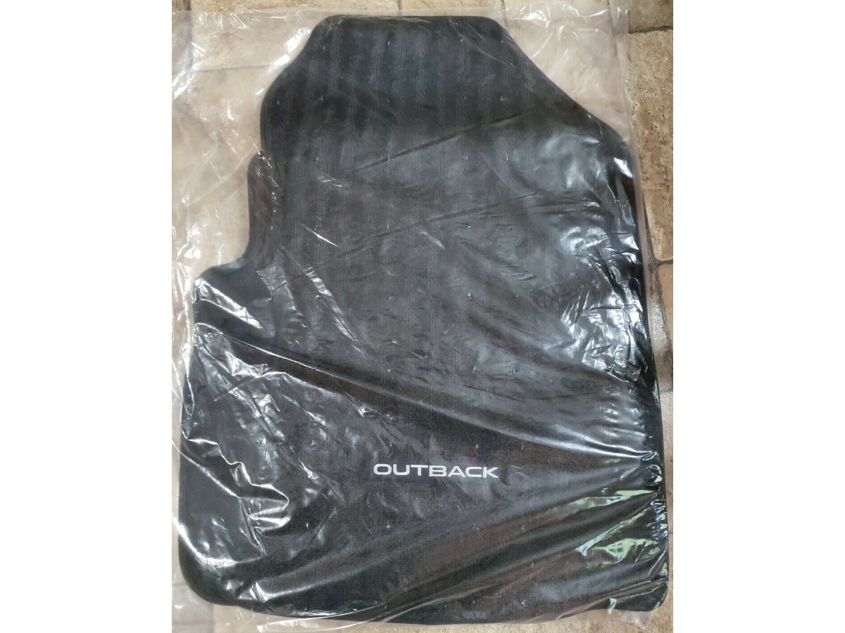 Subaru Carpet Mats Black With Outback Logo (Part No: J501SAN000)