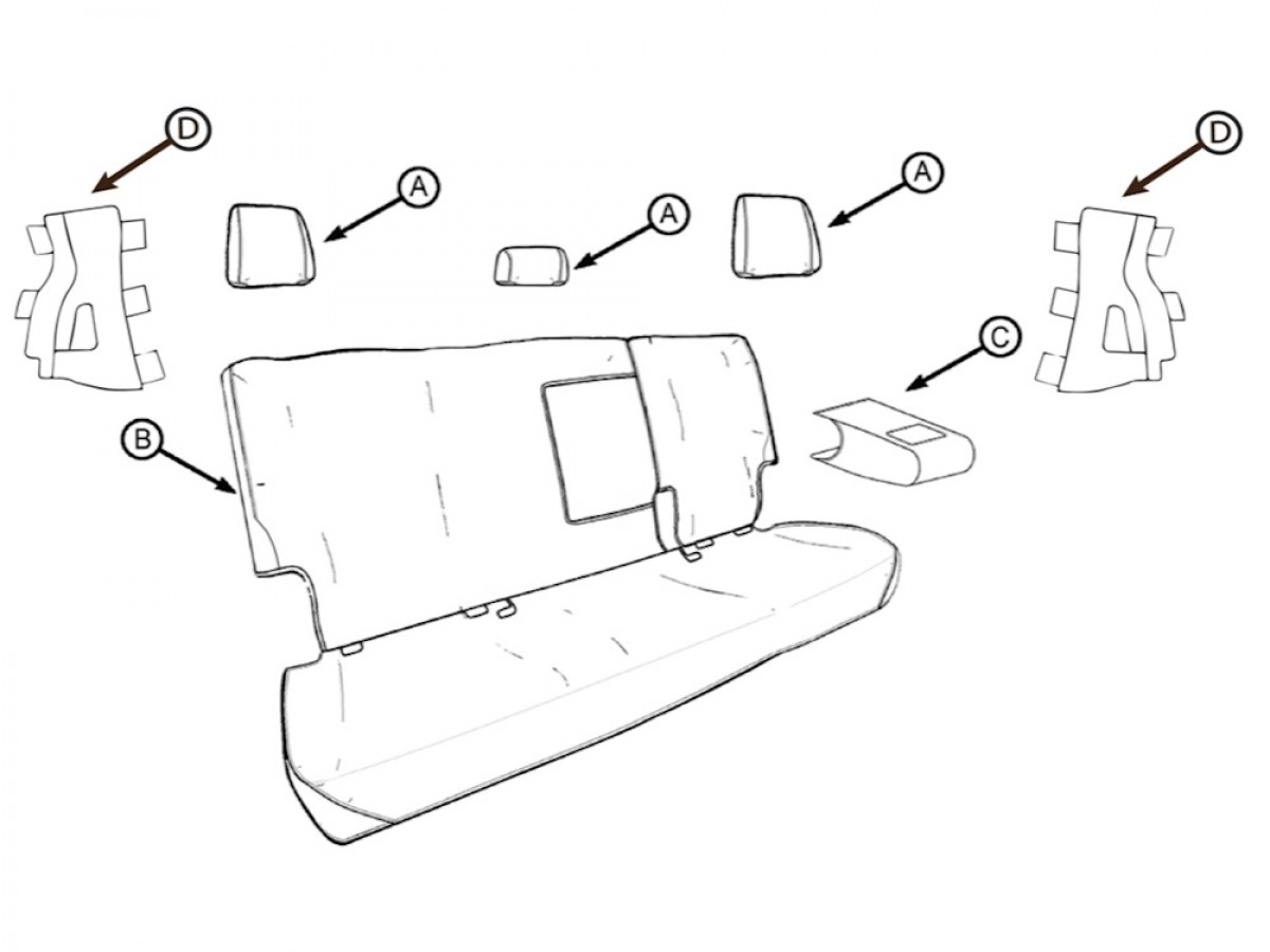 Subaru Rear Seat Cover With Outback Logo - F411SAN060 | Subaru Parts Pros