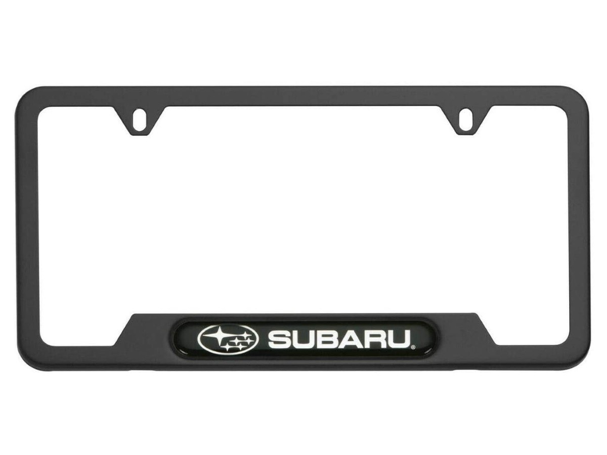 Subaru License Plate Frame - Subaru Logo - Matte Black - SOA342L167 ...